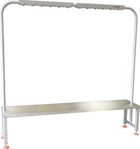 Stainless Coat Storage Step Over Bench - LS Engineering