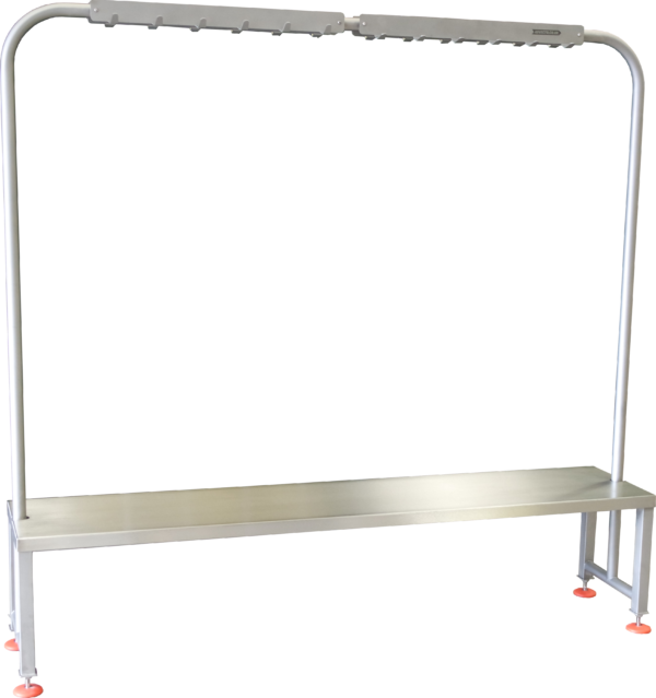 Stainless Coat Storage Step Over Bench - LS Engineering