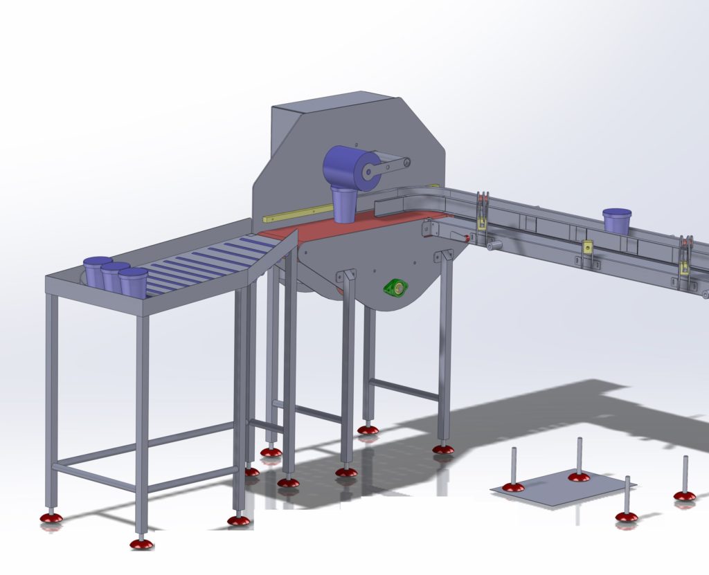 Stainless Lid Closing Conveyor - LS Engineering