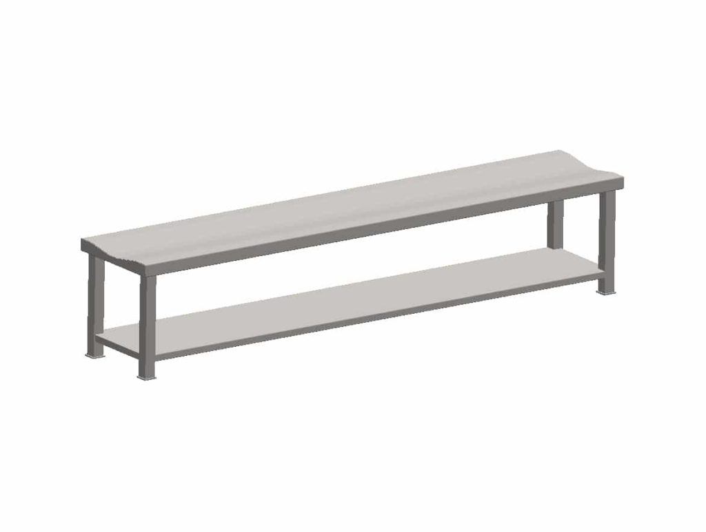 Stainless Shoe Storage Step Over Bench - LS Engineering