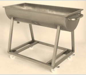 Stainless Half Moon Mobile Trough - LS Engineering