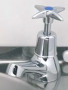 Cross Head Tap - 2 x 1/2" Basin Taps. - LS Engineering