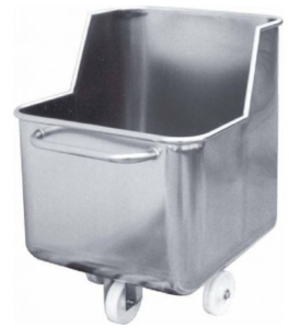 Stainless Deluxe 200L Chuted Eurobin - LS Engineering