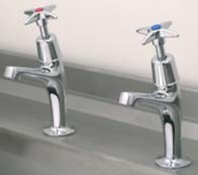 Cross Head Tap - 2 x 1/2" Sink Taps - LS Engineering